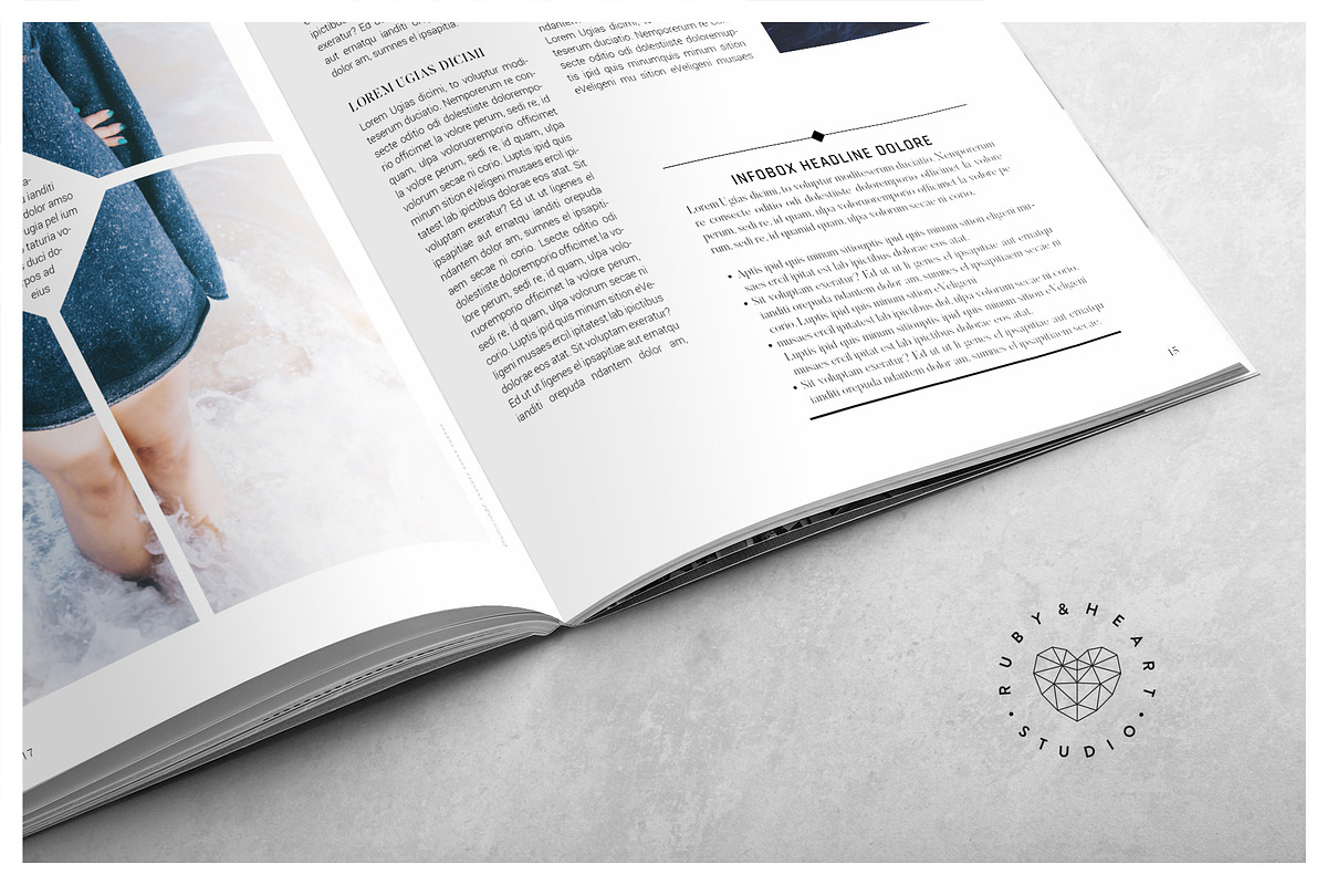 MILESTONE Magazine Template, a Magazine Template by Ruby&Heart Studio