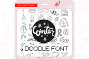 Winter Doodles - Dingbats Font, a Symbol Font by WADLEN