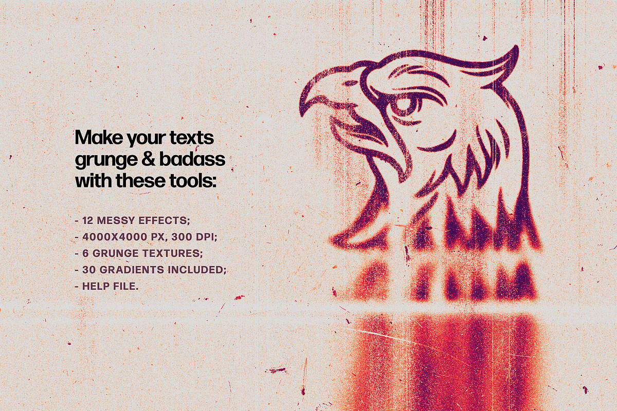 Printed Mess Text & Logo Effects, a Layer Style Add-On by pixelbuddha ...