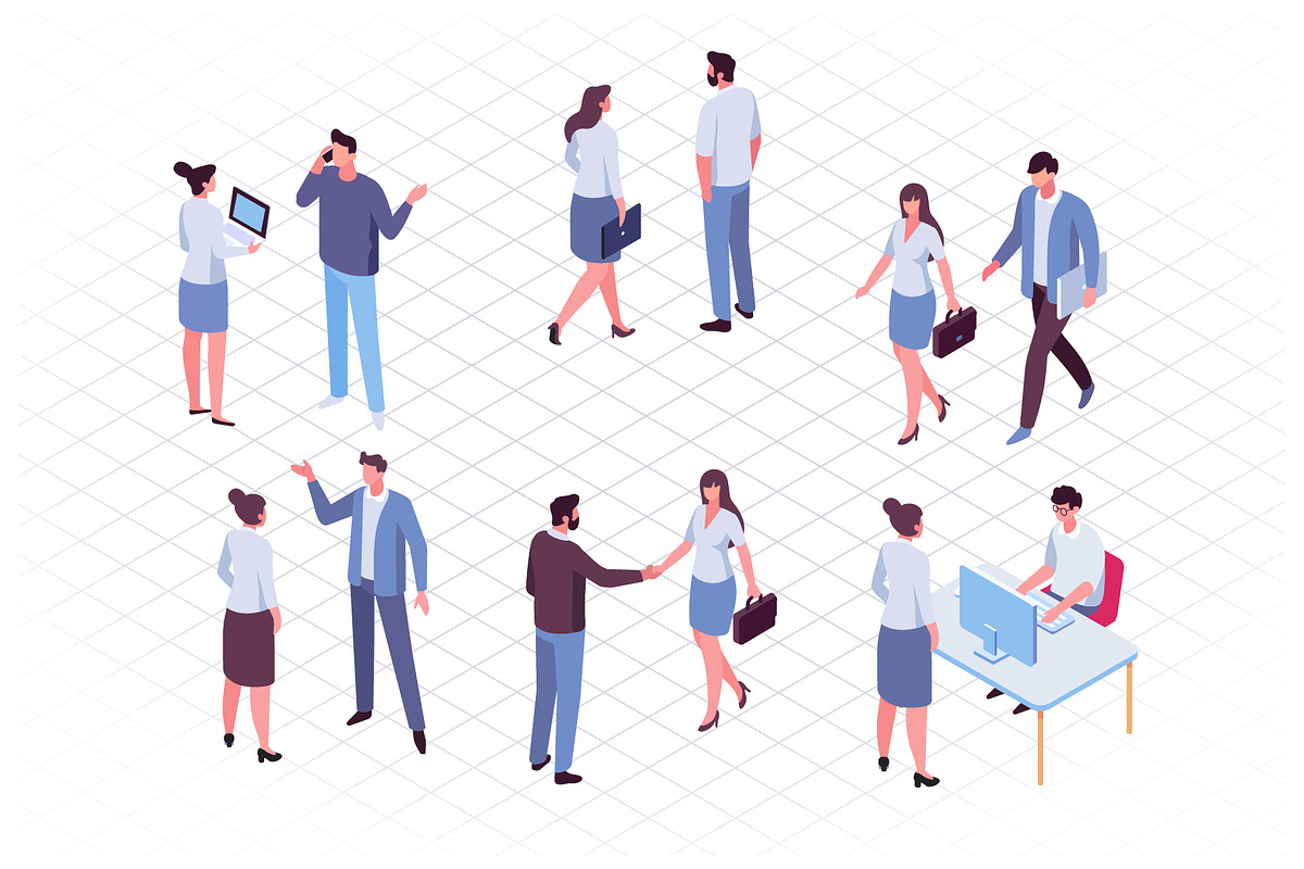 300+ Isometric People vector set, a Person Illustration by Vector_Art