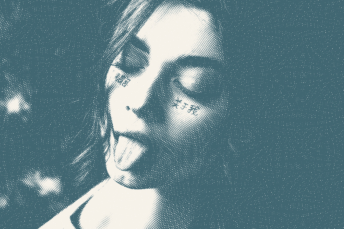 Engraving Waves Photo Effect, a Texture Graphic by Design Squad