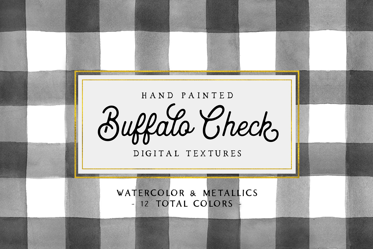 Hand Painted Buffalo Check Patterns, a Pattern Graphic by Summit Avenue