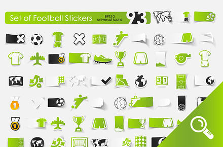 36 FOOTBALL flat icons, an Icon by Palau