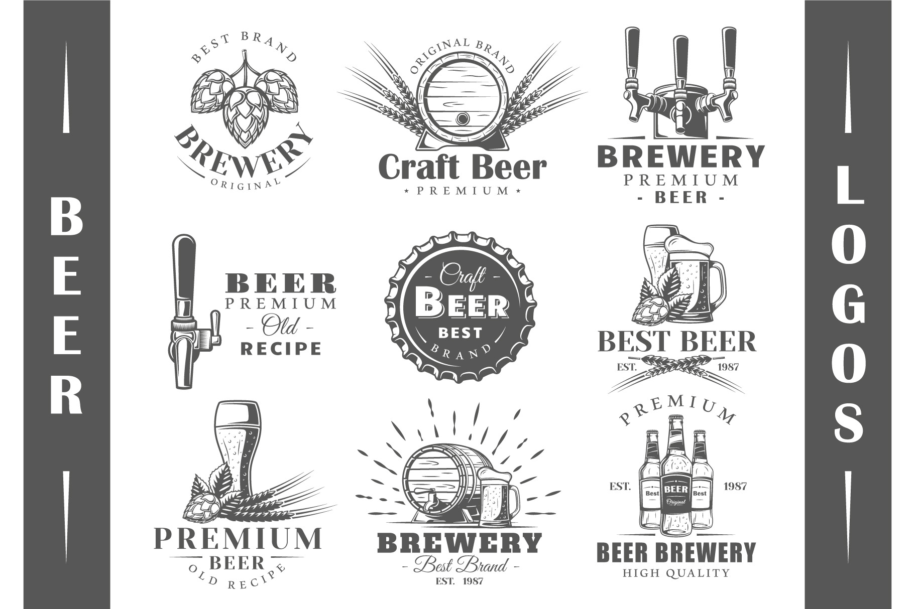 9 Beer Logos Templates Vol.2, a Branding & Logo Template by Art Design