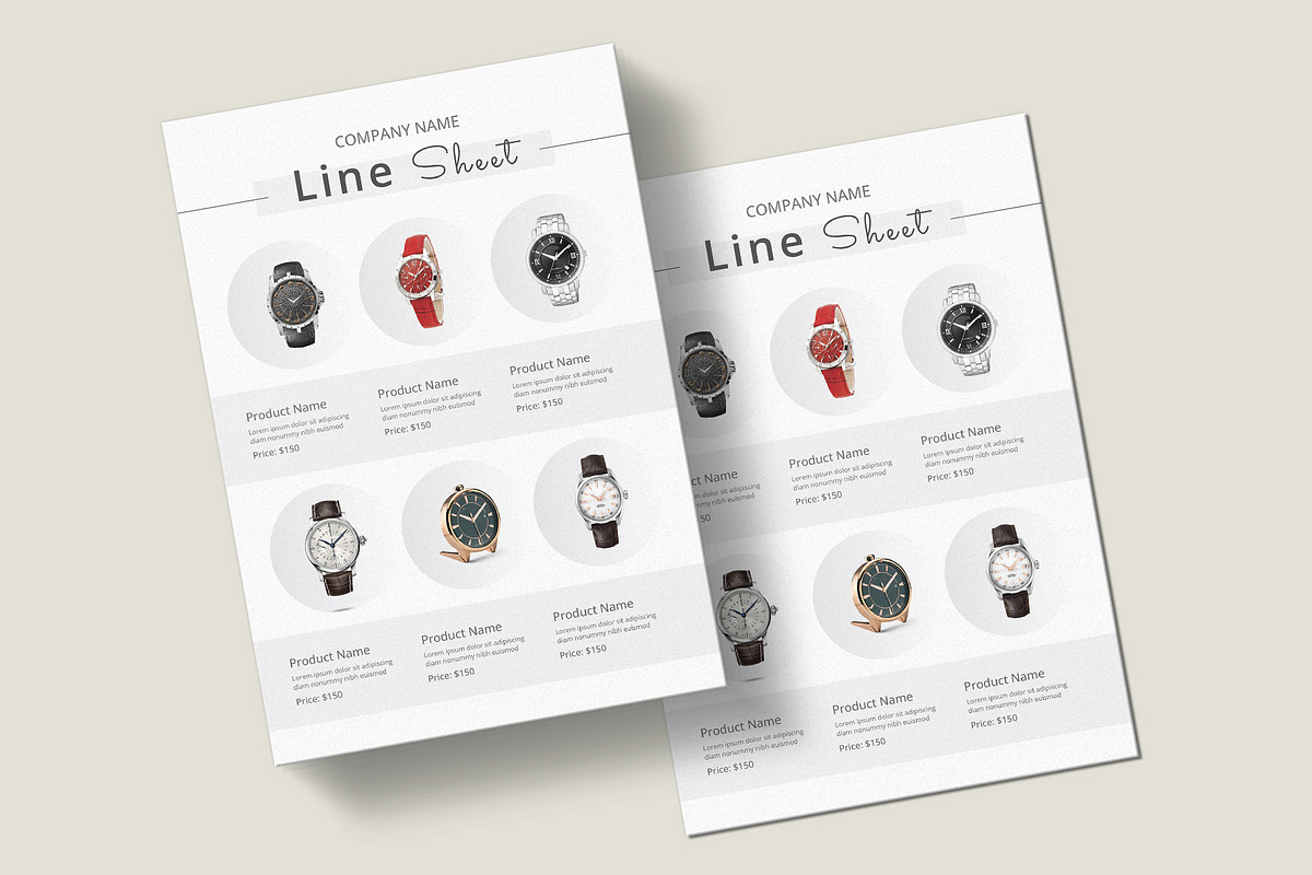 Wholesale Line sheet Template Canva