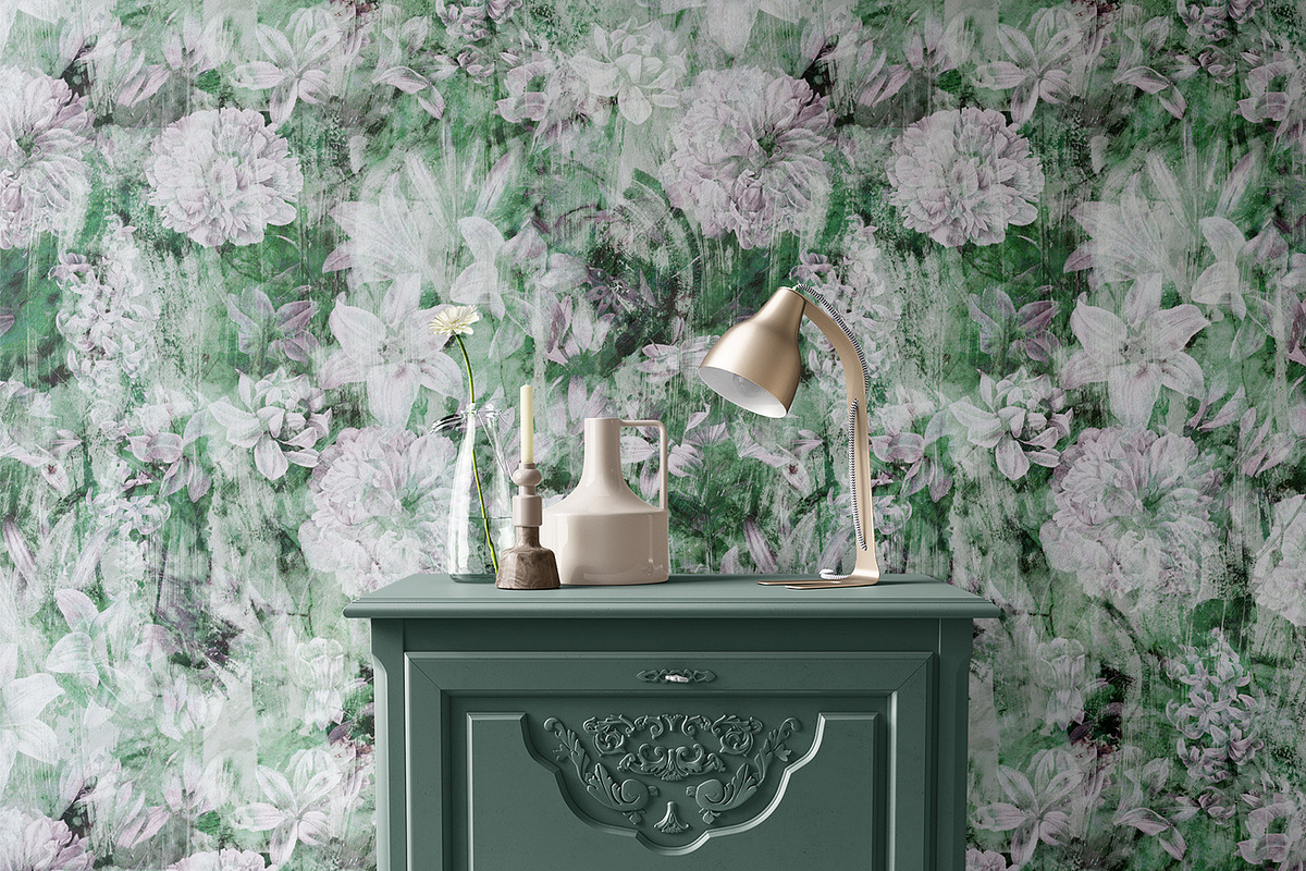 Rustic Flowers 6 Wallpapers, a Wallpaper Graphic by MalyskaStudio