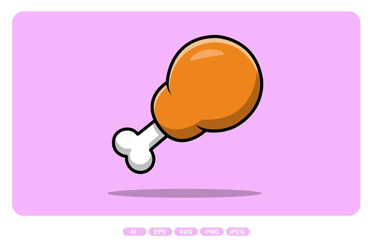 Chicken Wing Cartoon, a Food Illustration by Artstorystudio