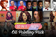 90% OFF-30 IN 1 Oil Painting Pack, an Action Add-On by Vatdesign