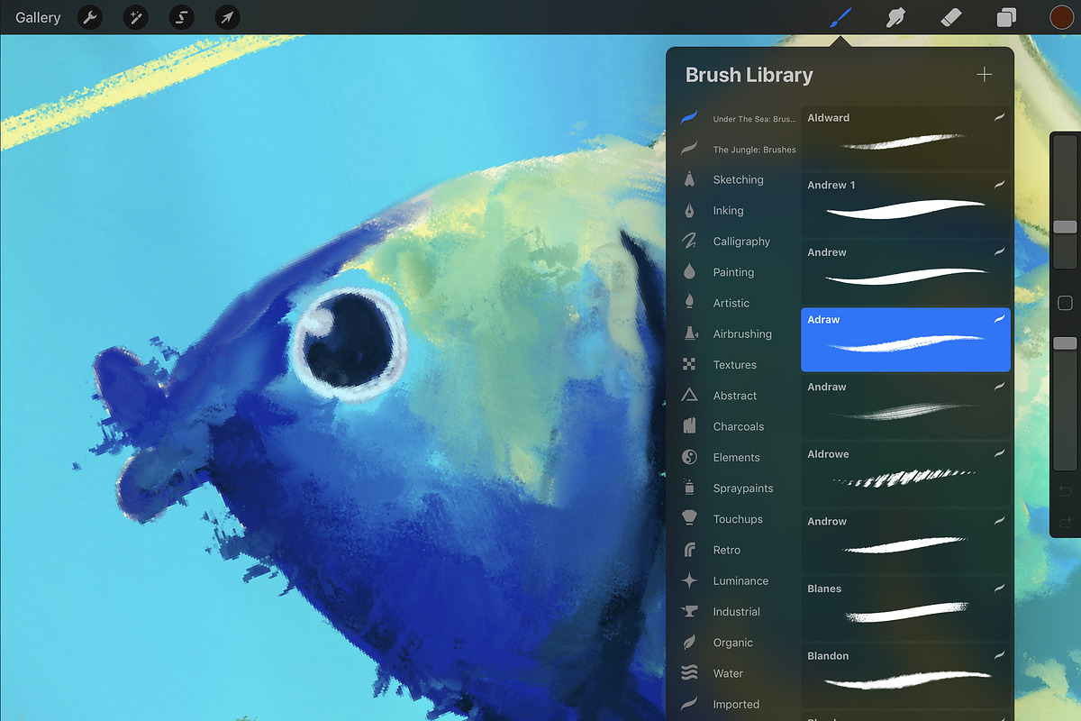 Under The Sea: Procreate Brushes, a Brush Add-On by Leonard Posavec