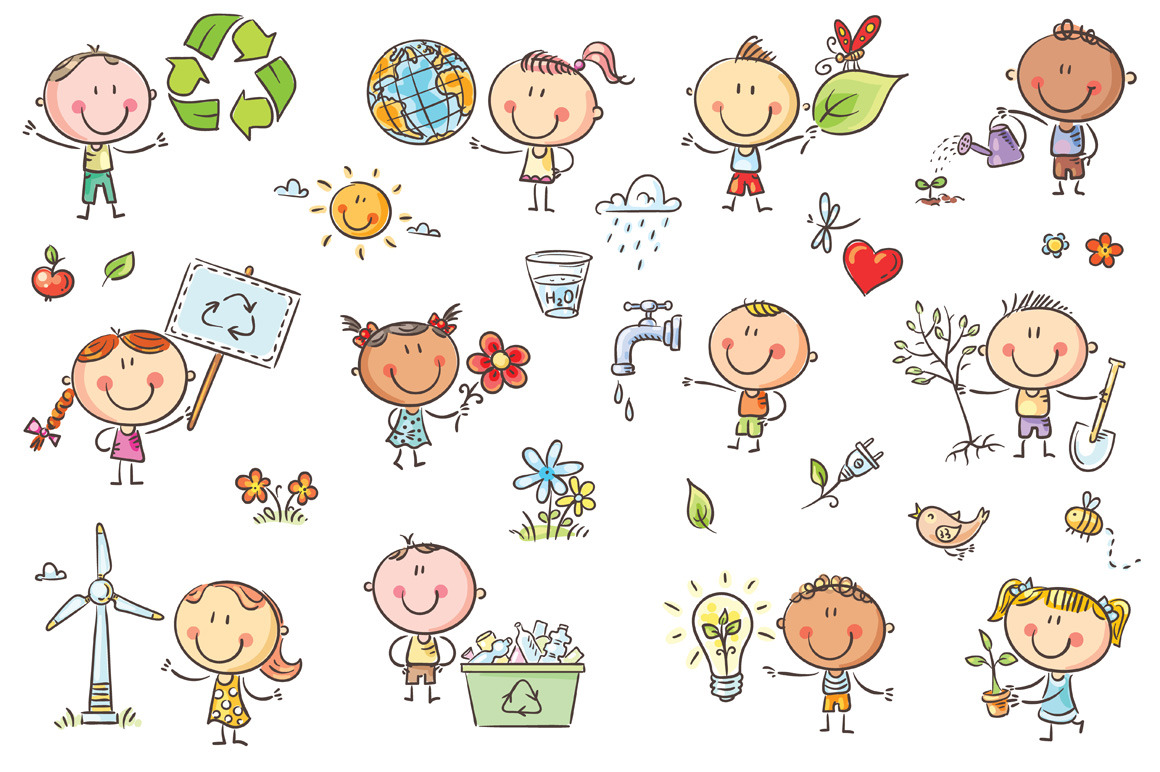 Eco kids set, a Healthcare Illustration by Bubert Art