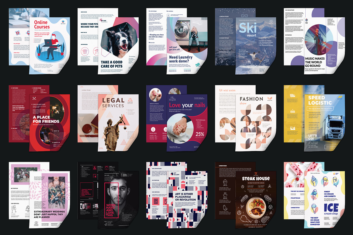 Flyer Template Bundle, a Flyer Template by TemplatesNow!