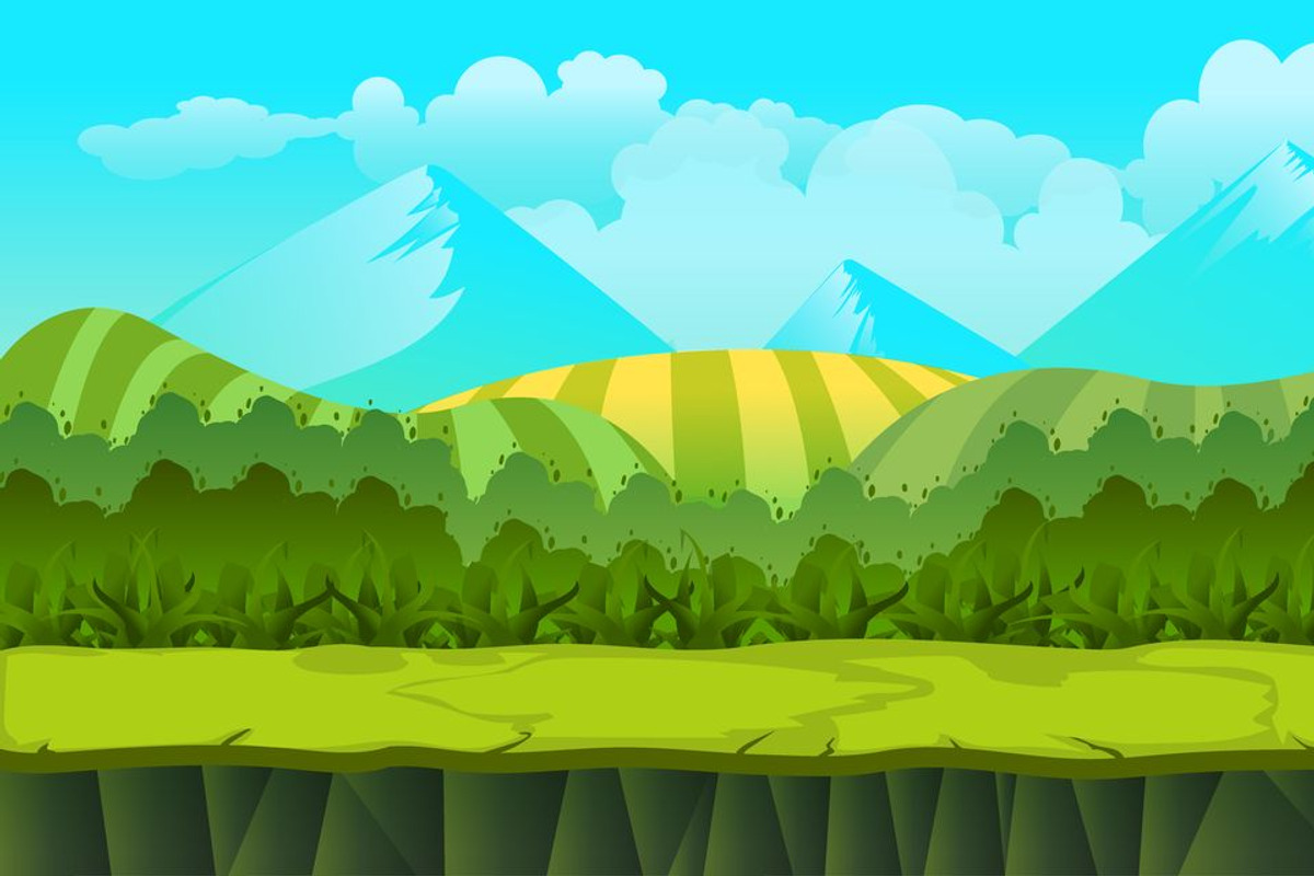Game Background, an Illustration by 2dvillShop