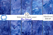 Digital paper - Blue natural, a Texture Graphic by AqwaColor