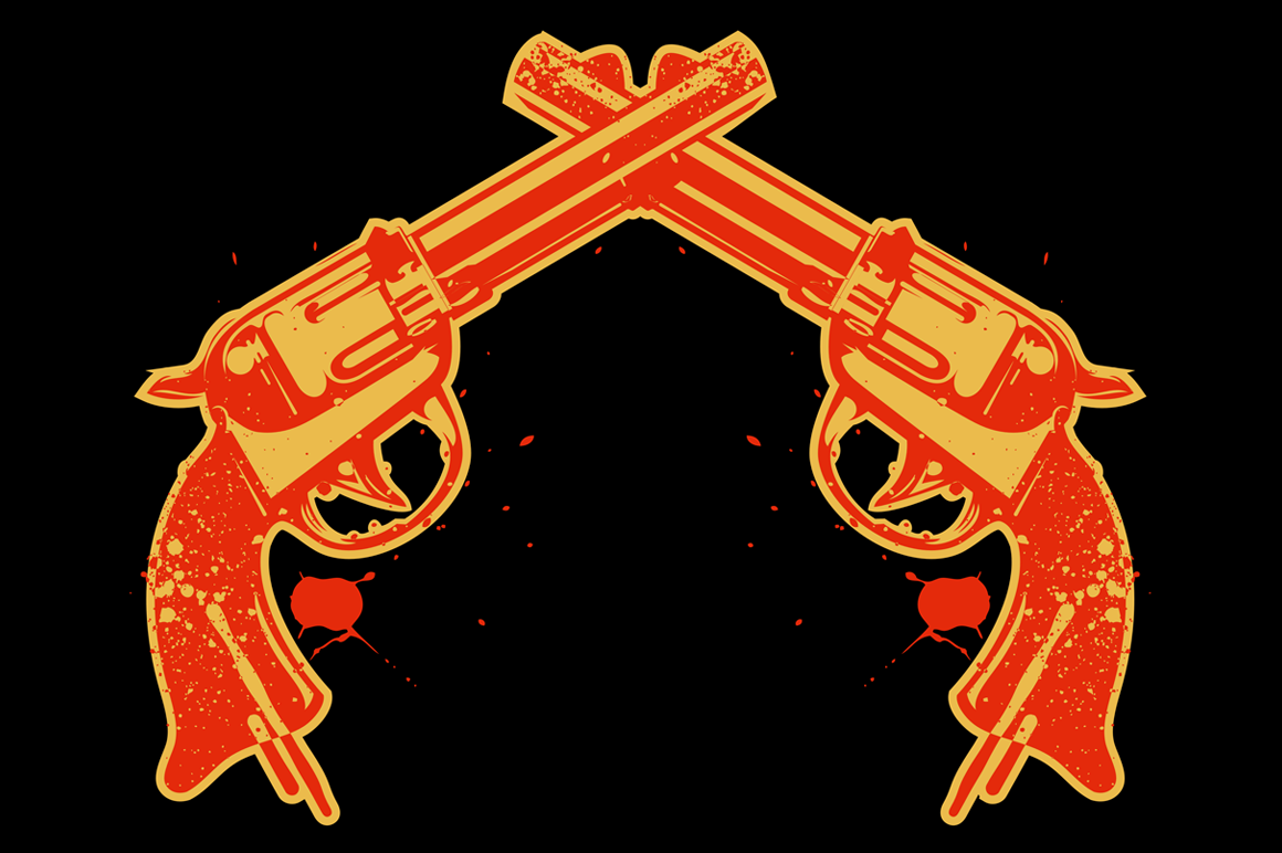 Real Shotgun - Pistol Duo, an Object Illustration by Kustomtype