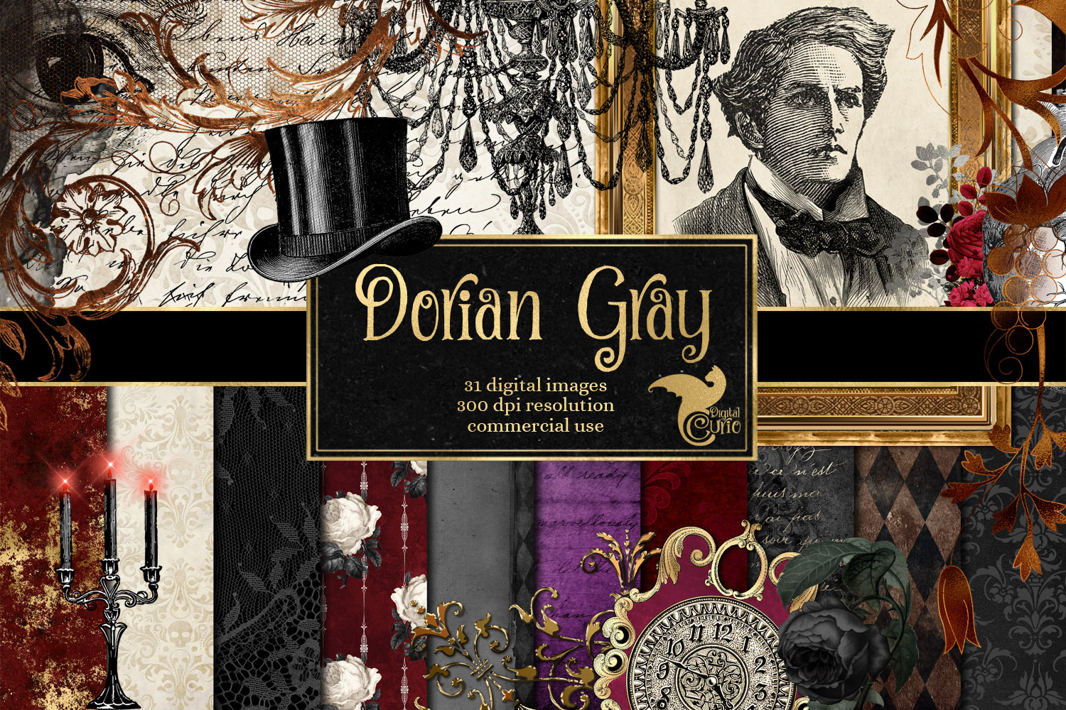 Dorian Gray, a Texture Illustration by Digital Curio