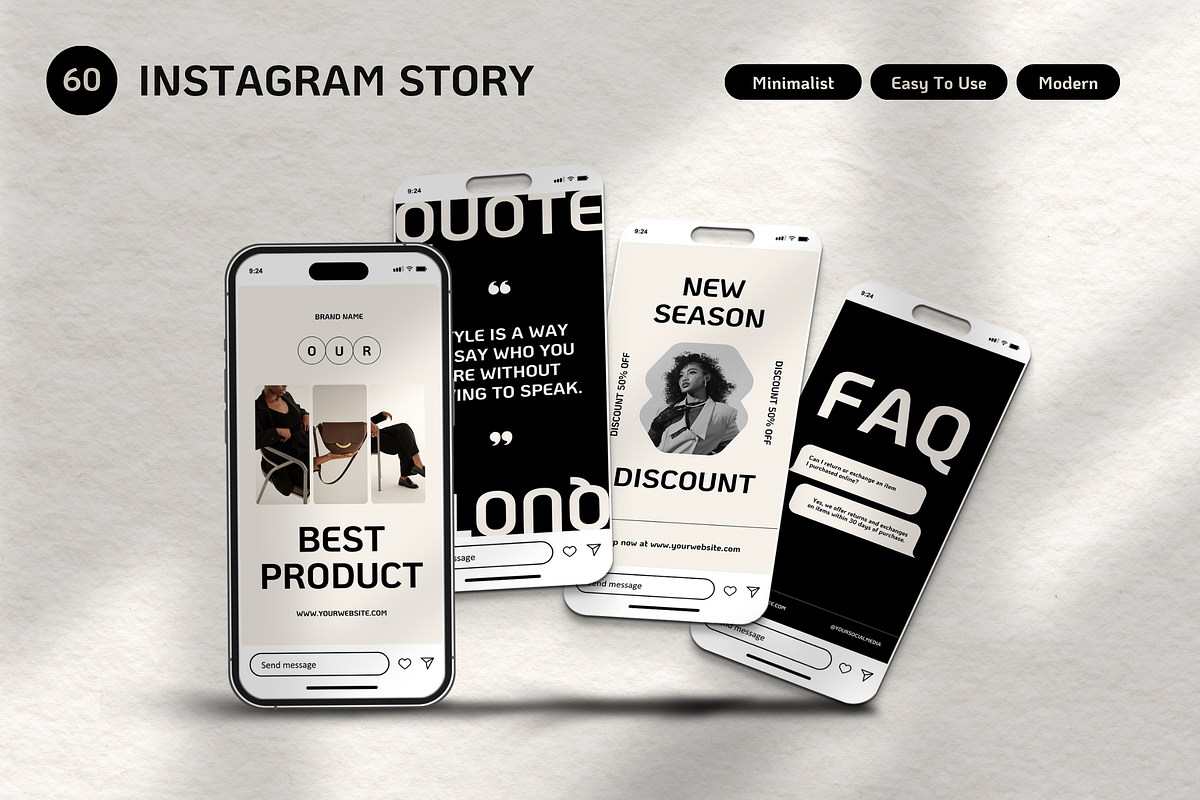 120 Fashion Brand Instagram Template, a Social Media Template by ...