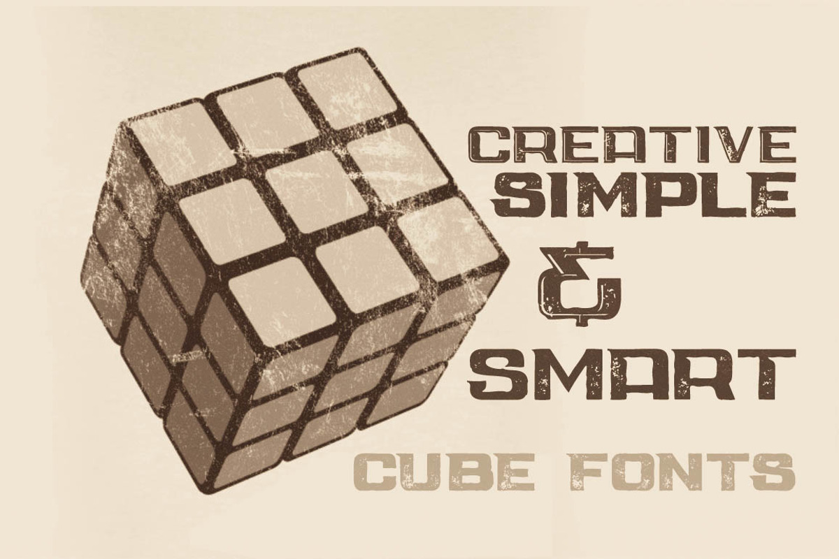Cube - Display Font, a Font by JumboDesign | Creative Market