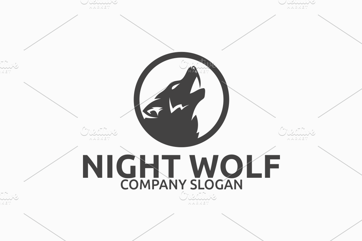Night Wolf Logo, a Branding & Logo Template by Brandlogo | Creative Market