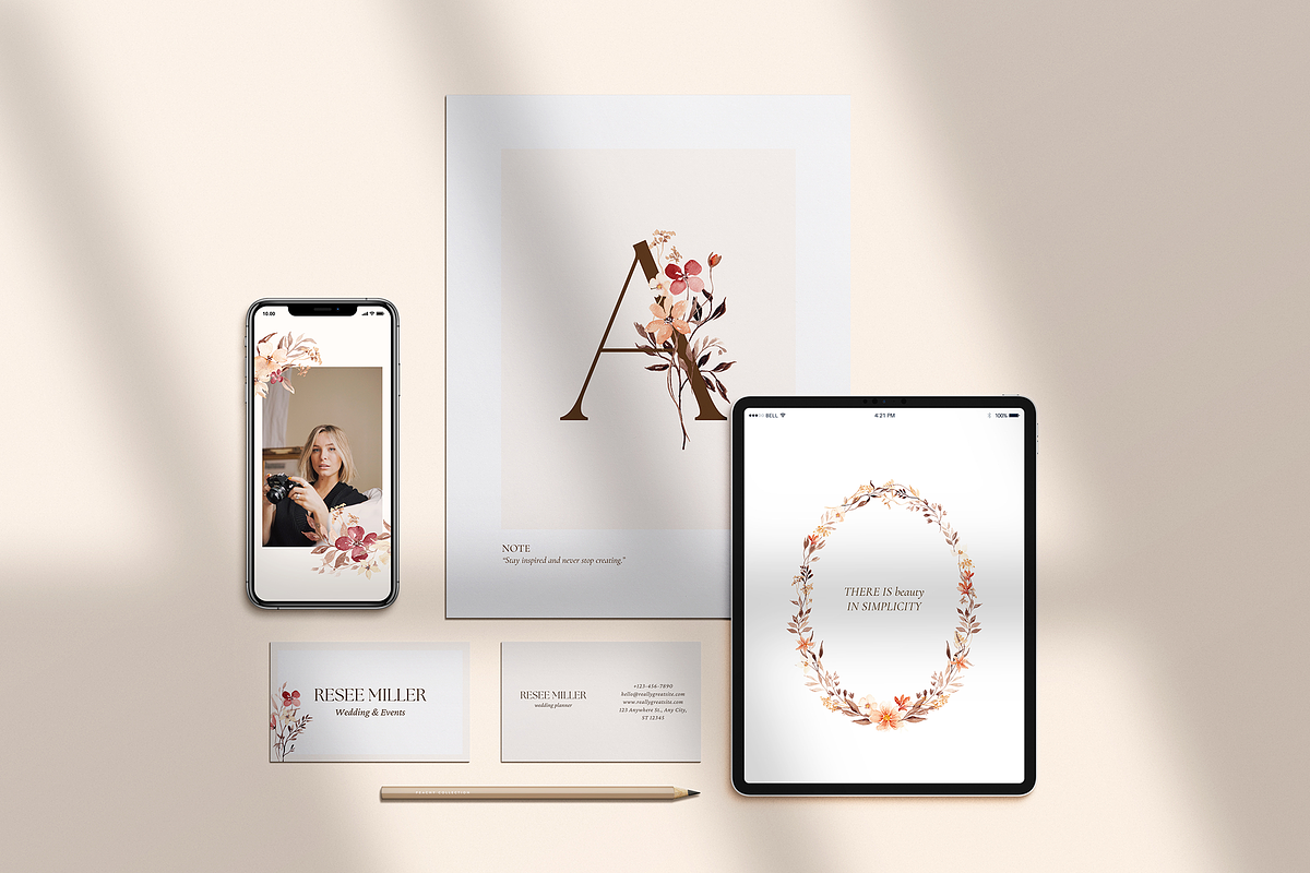 Autumn Watercolor Wildflowers, a Texture Illustration by Altea Design Studio