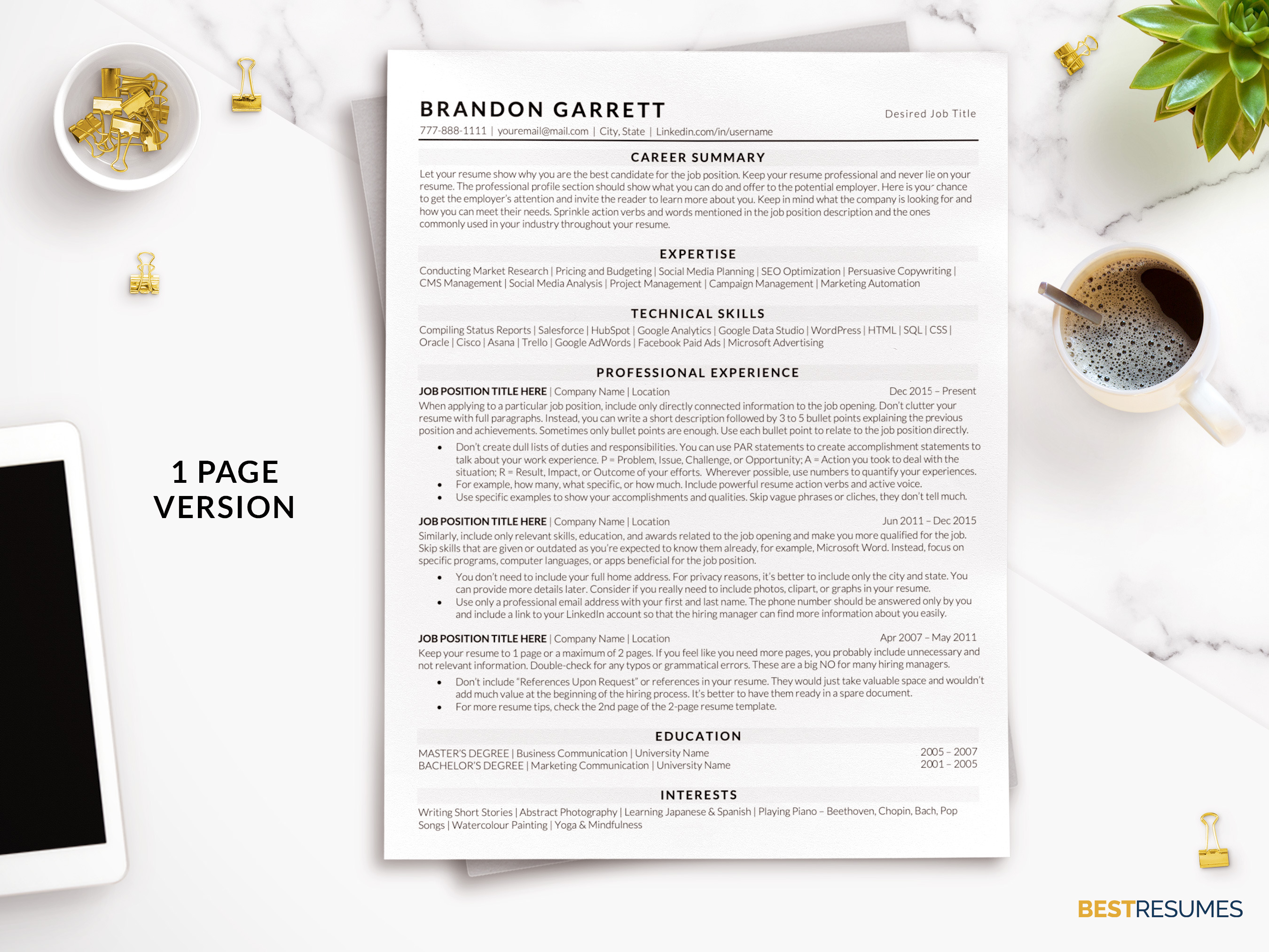 Simple Classic ATS Resume Template