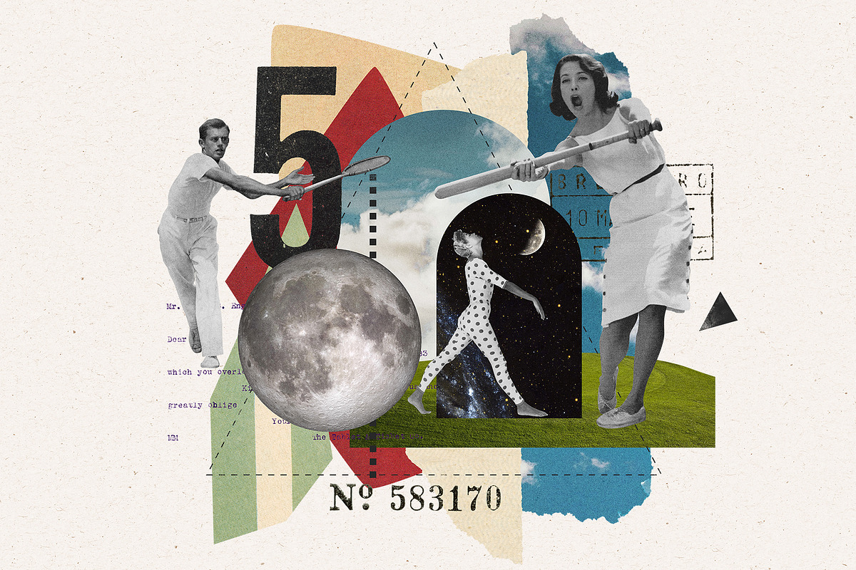 Vintage Collage Creator 1170+ Assets, an Object Graphic by Veris Studio