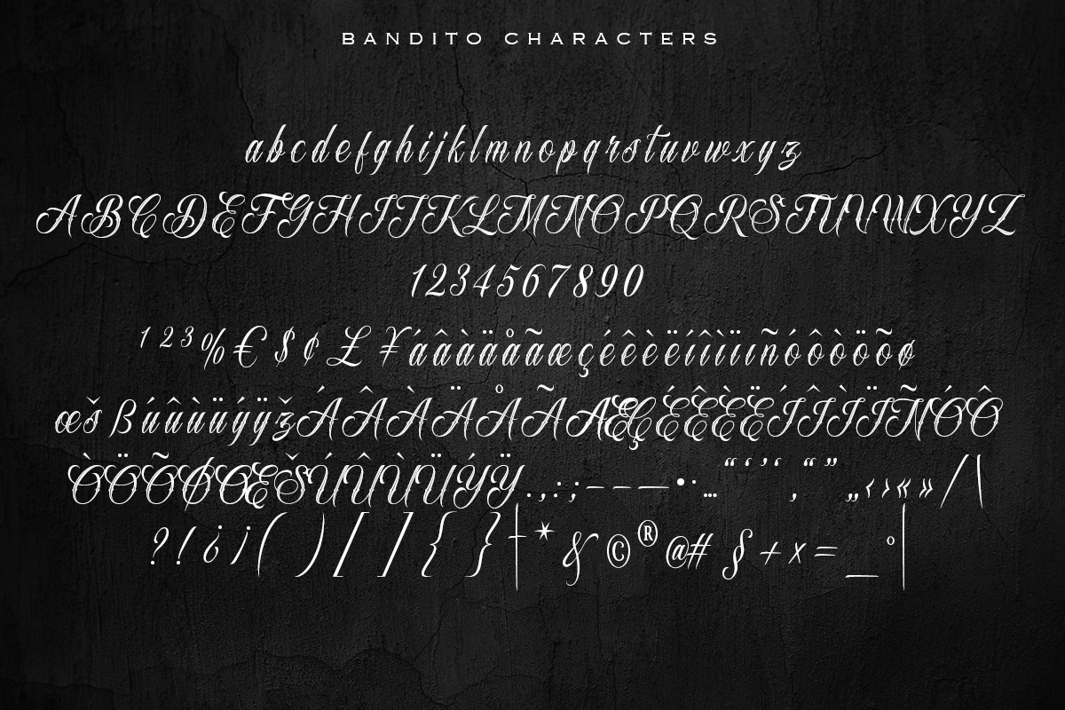 Bandito Script | Tattoo font, a Script Font by Muntab_Art