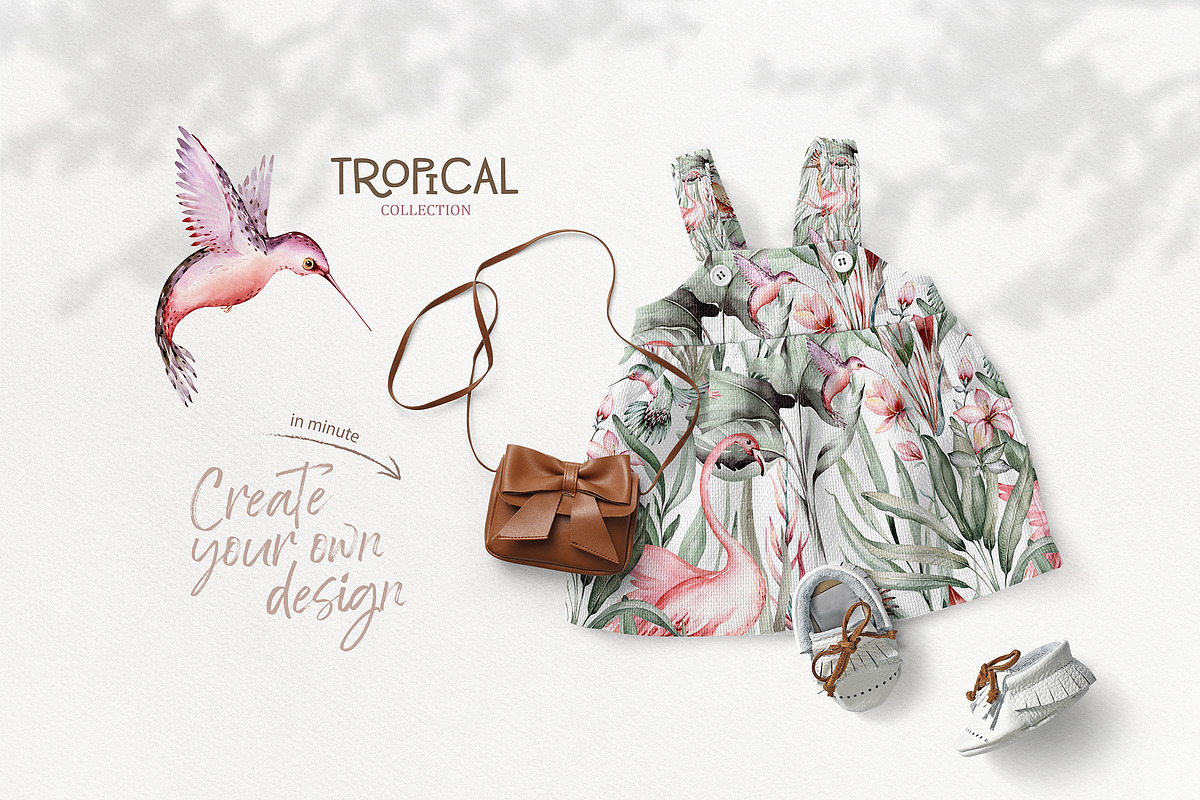 Tropical watercolor collection, an Animal Illustration by Peace ART