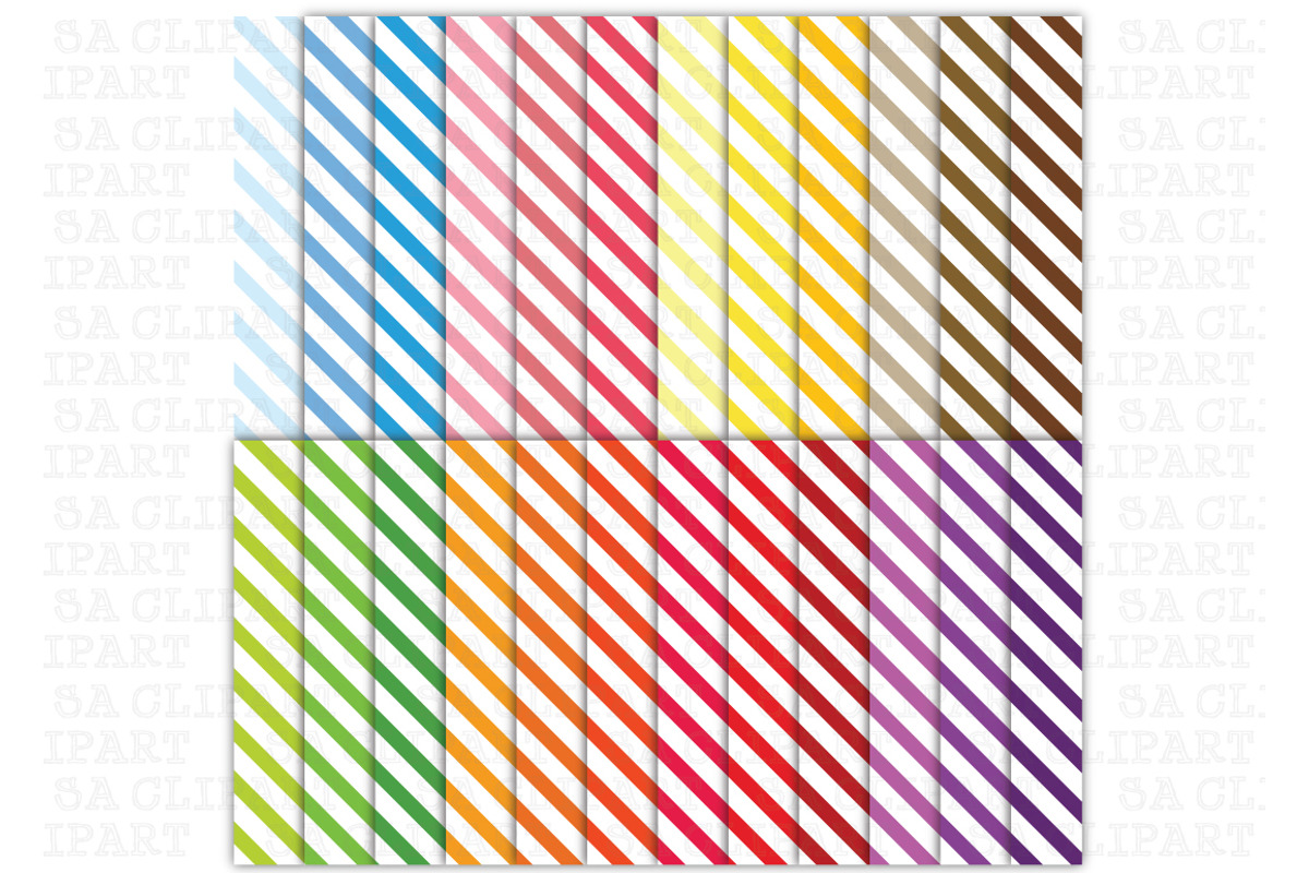 24 Stripes Digital Papers Pack, an Illustration by SA ClipArt