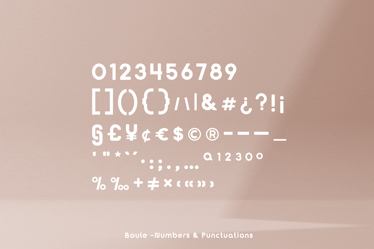 Boule - A futuristic Geometric Font
