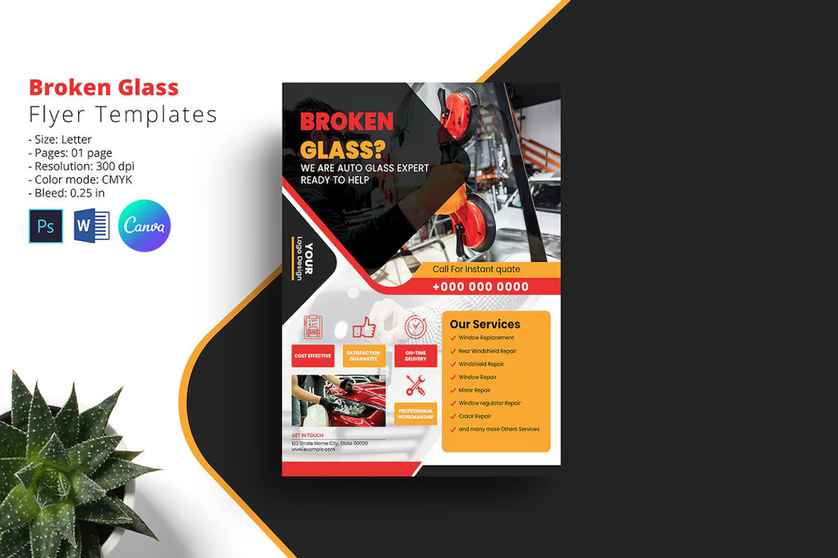 Auto Glass Service Flyer