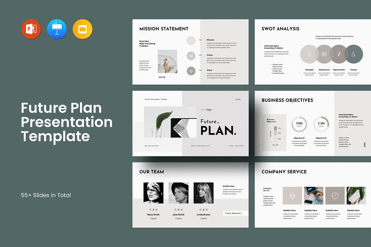 Future Plan PowerPoint Template, a Presentation Template by CreativeSlides