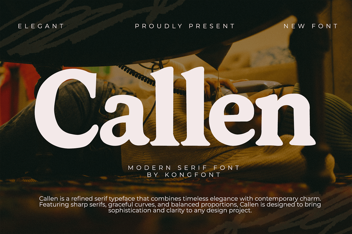 Callen – Modern Serif Font, a Serif Font by overlaytemplates