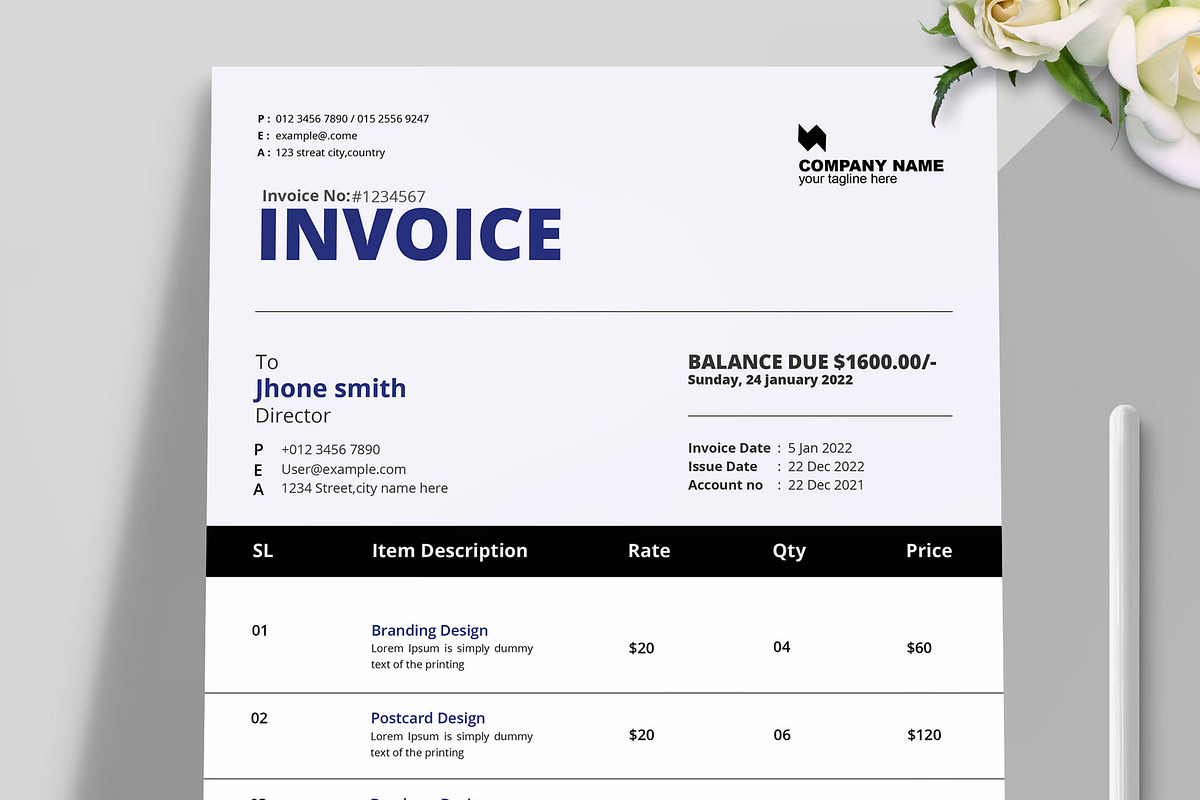 Invoice Design Layout