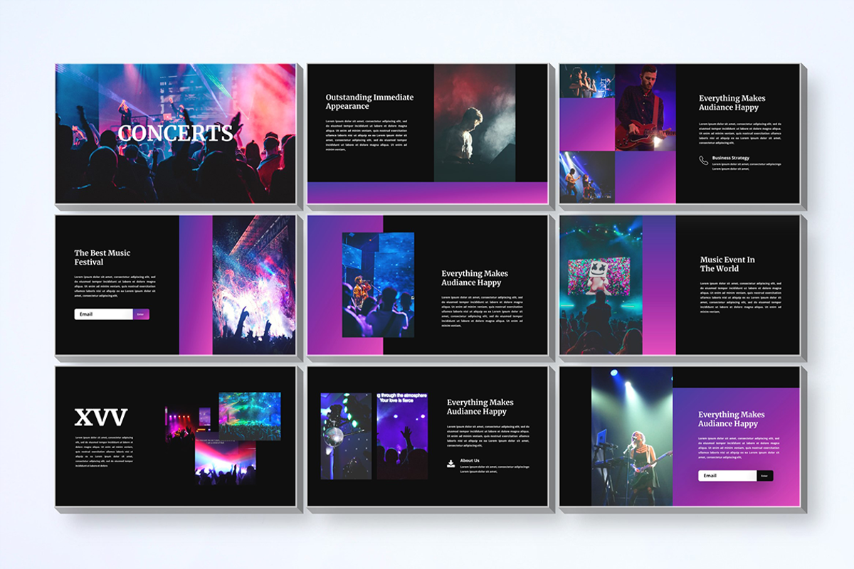 Concerts - Google Slides Template, a Presentation Template by UnicodeID