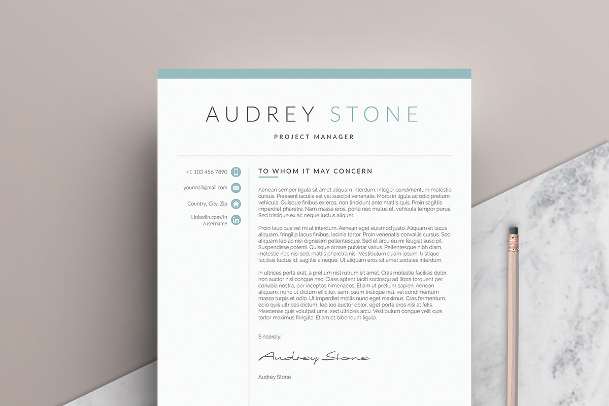 Word Resume & Cover Letter Template, a Resume Template by DemeDesign