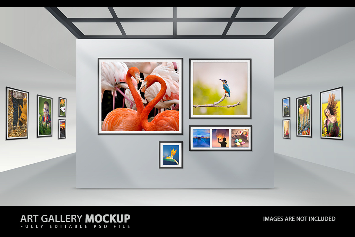 Art Gallery Mockup, a Print Template by ydlabs