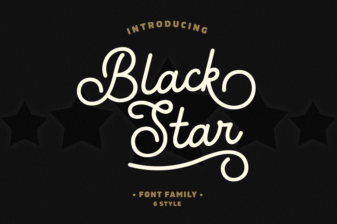Black Star, a Script Font by Larin Type Co.