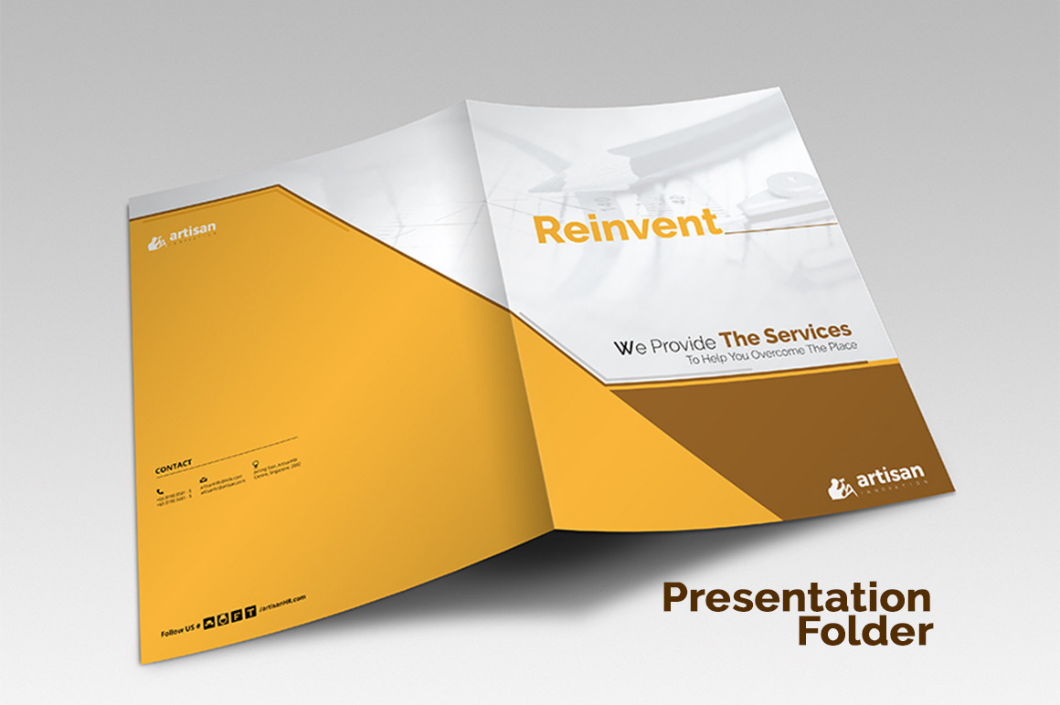 Presentation Folder, a Stationery Template by artisanHR