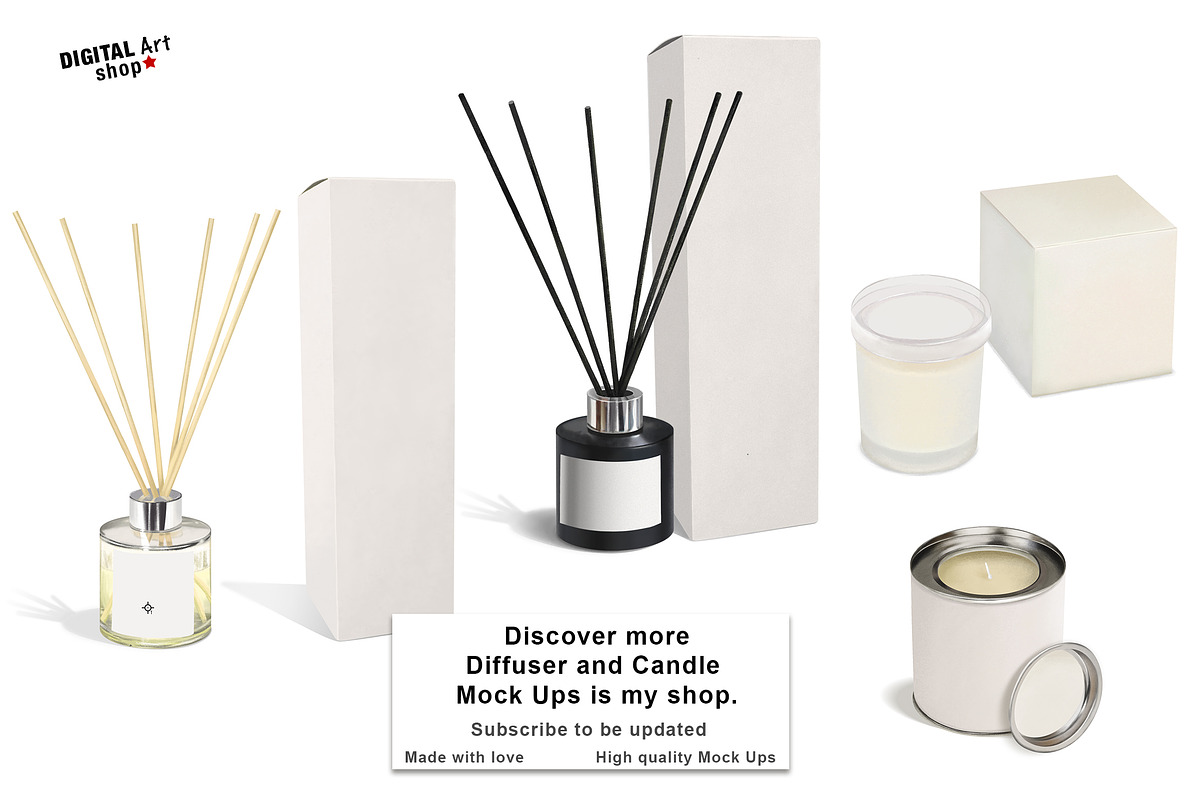 Black Reed Diffuser mockup