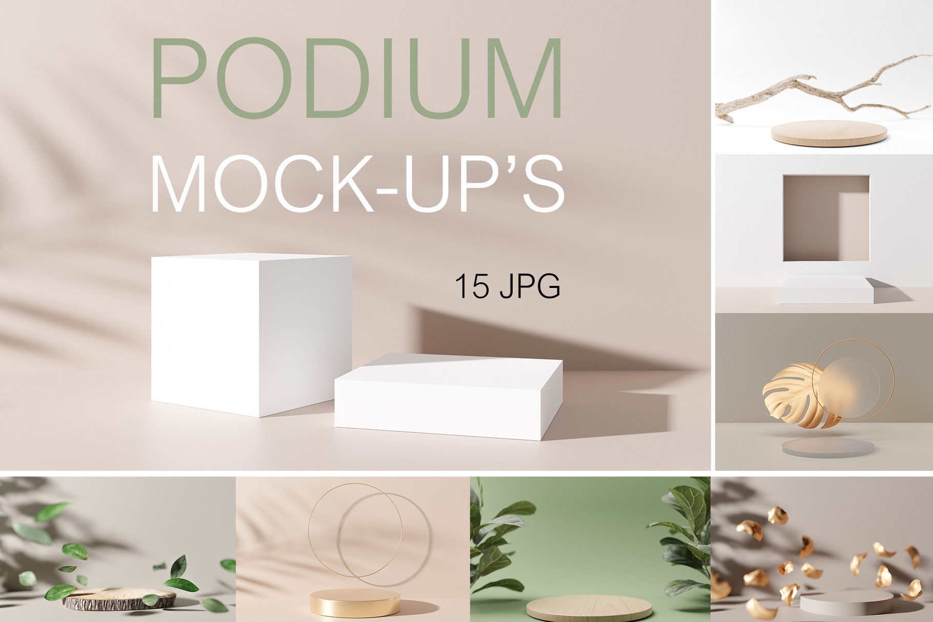 Podium Mock-up's Bundle, JPG, a Mockup by Creativebird