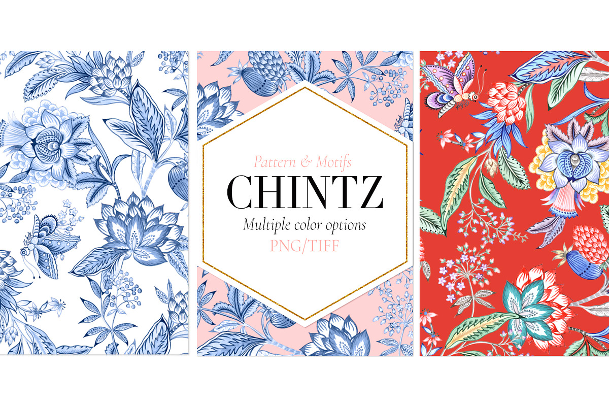 Hand Painted Chintz Patterns & Motifs!