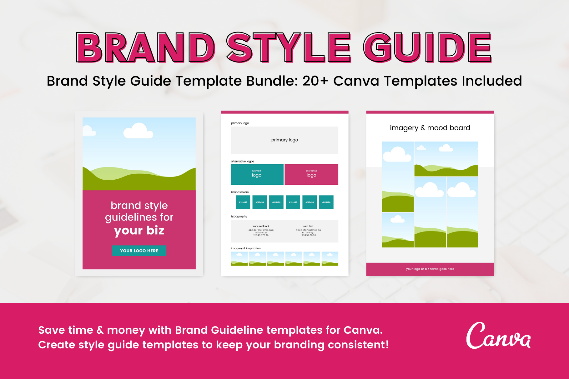 Brand Style Guide Template for Canva, a Magazine Template by Fallon Gerst