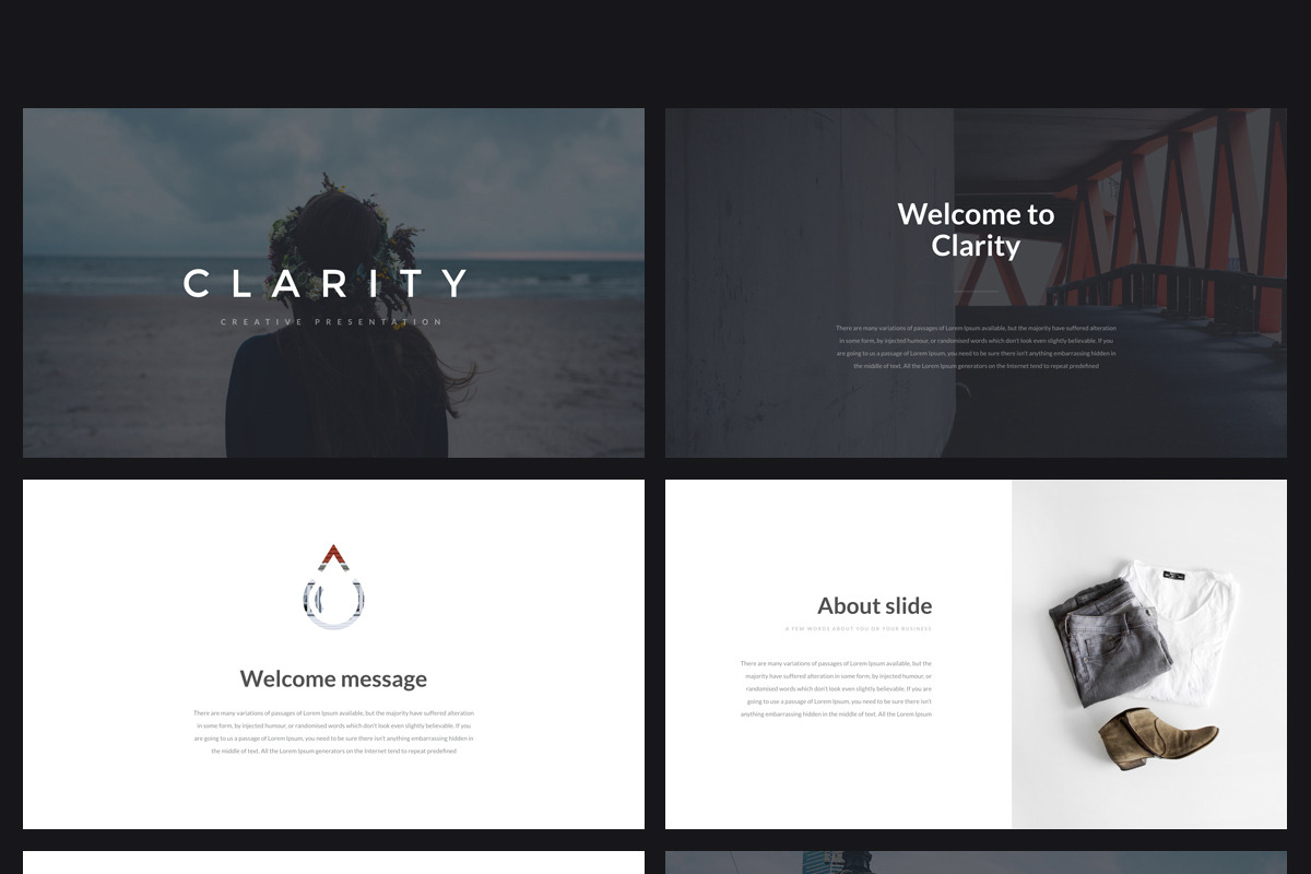 Clarity PowerPoint Template, a Presentation Template by Vladislav Muslakov