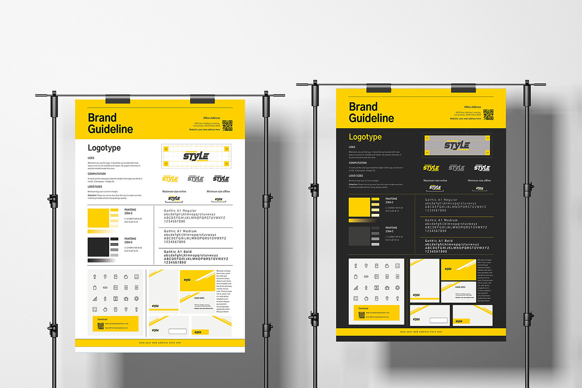 A3 Brand Guideline poster Design