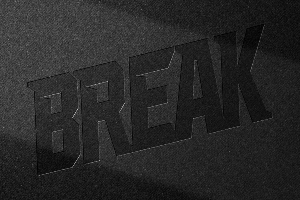 Black Craft Paper Deboss Mockup, a Layer Style Add-On by Design Squad