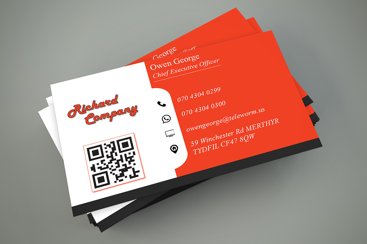 Modern Creative Double-Sided Business Card PSD