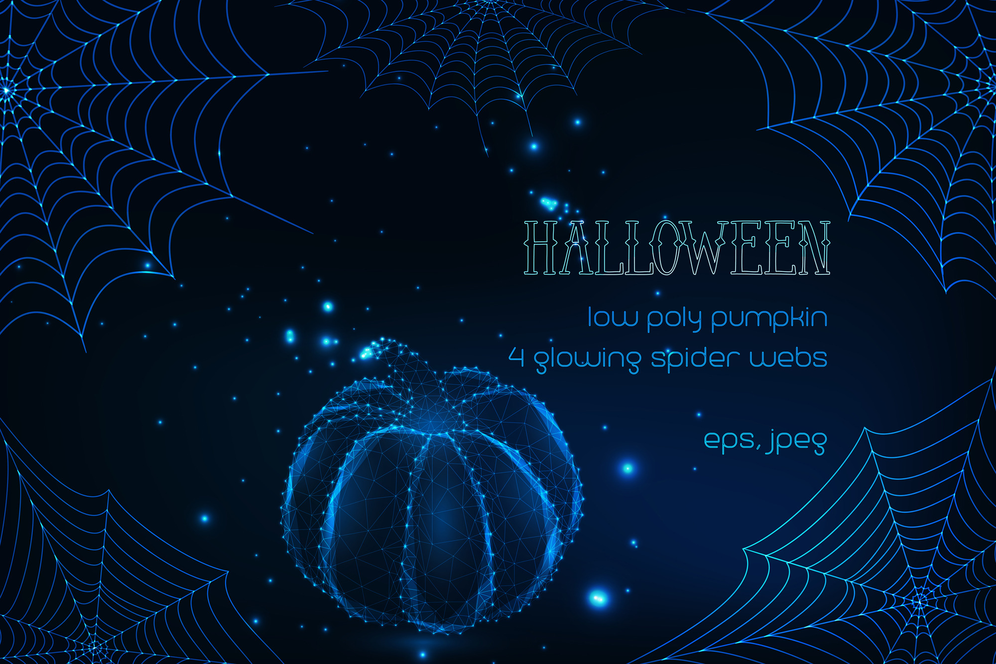 Halloween. Glowing vector design, a Seasonal Illustration by inkoly