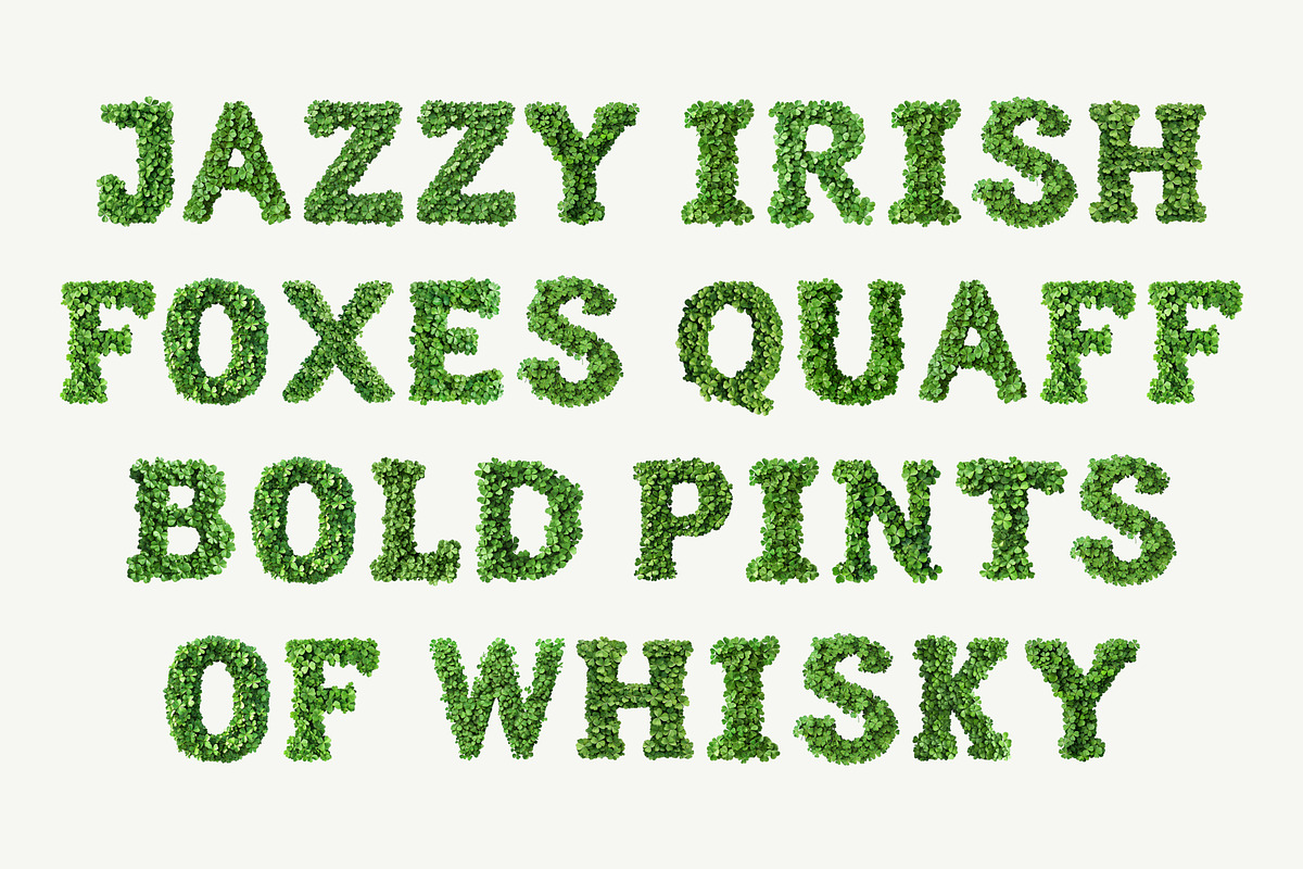 Shamrock 3D Font, a Font by Loudoun Design Co.