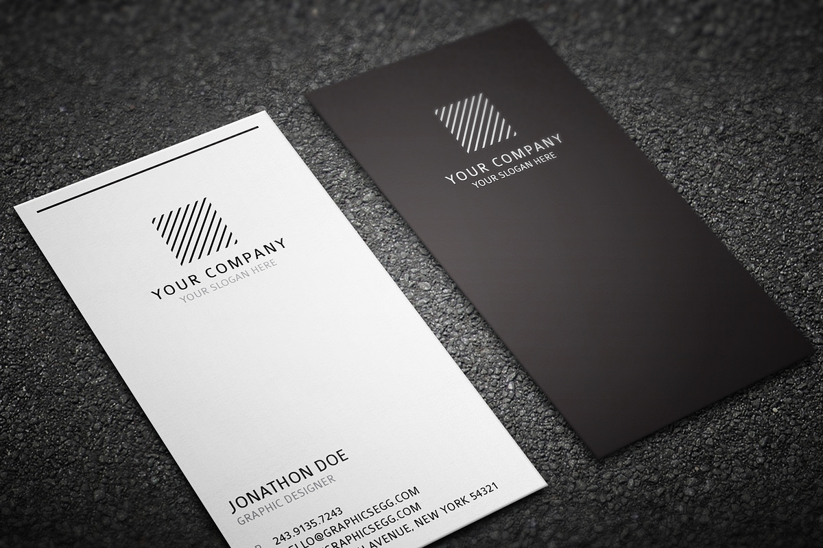 Clean Minimal vertical business card, a Business Card Template by ...