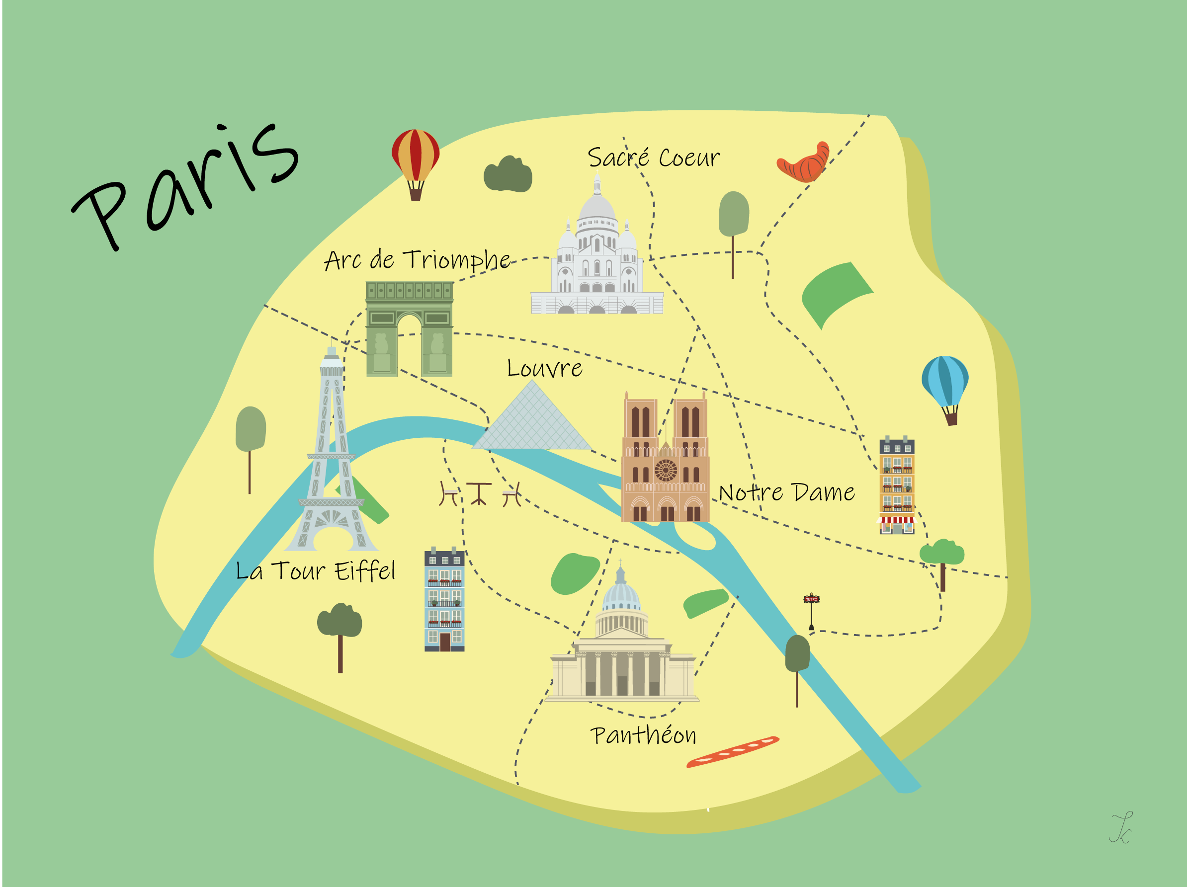 Paris map and vectors